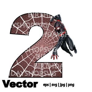 Spider-man 0-9 Numbers Font SVG | Numbers Miles Spider-man SVG ...