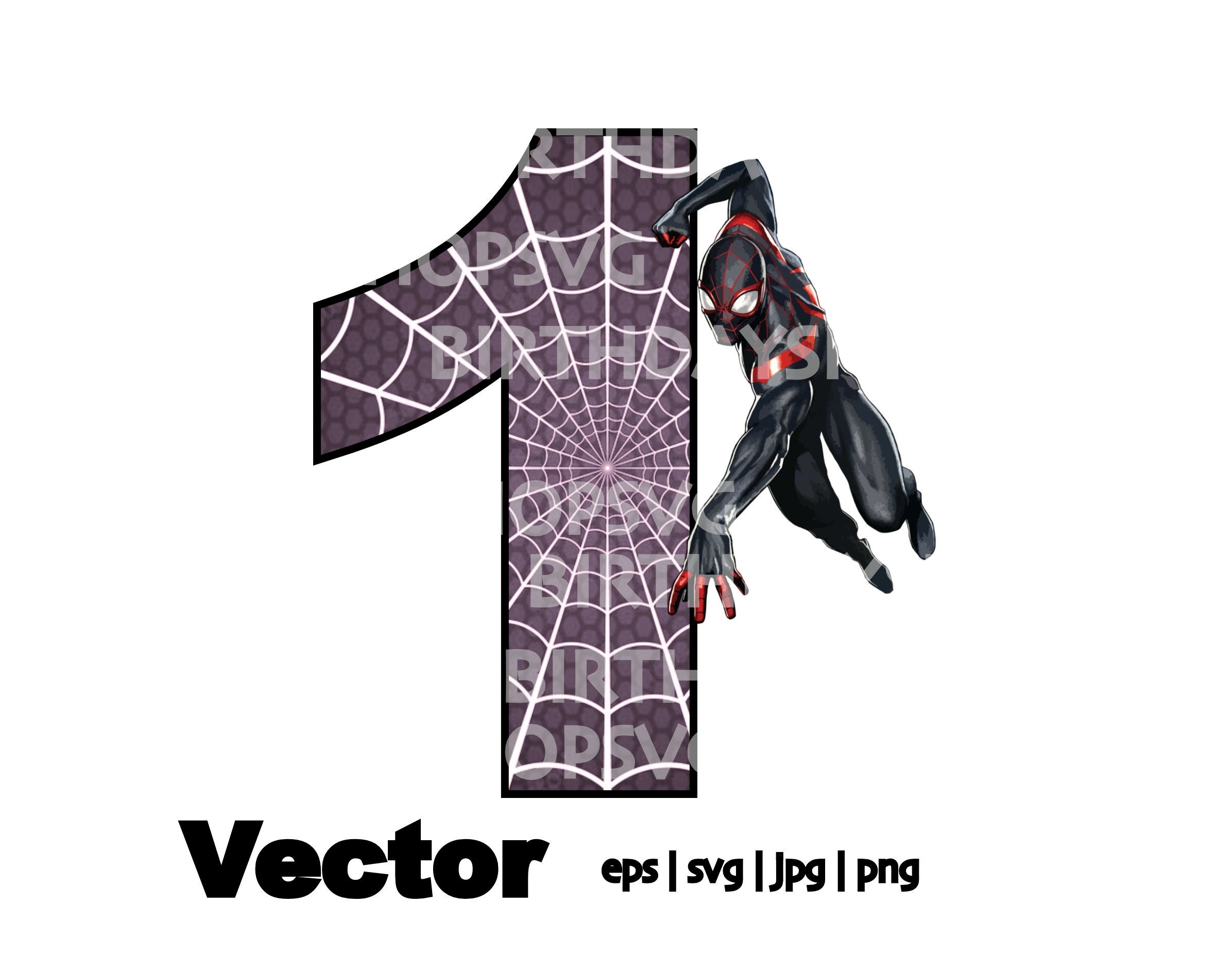 Spider-man 0-9 Numbers Font SVG | Numbers Miles Spider-man SVG ...