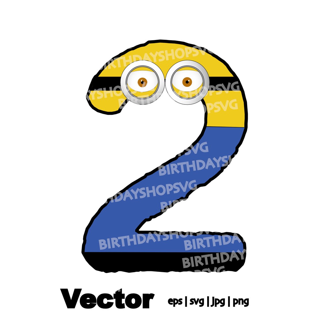 Minions Birthday Numbers | Happy Birthday | Clip Arts | Svg, Eps, Jpg ...