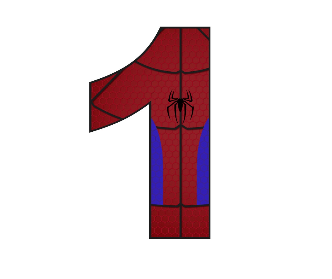 Spider-man 0-9 Numbers SVG | Numbers Spider-man SVG | Birthday Inspired ...