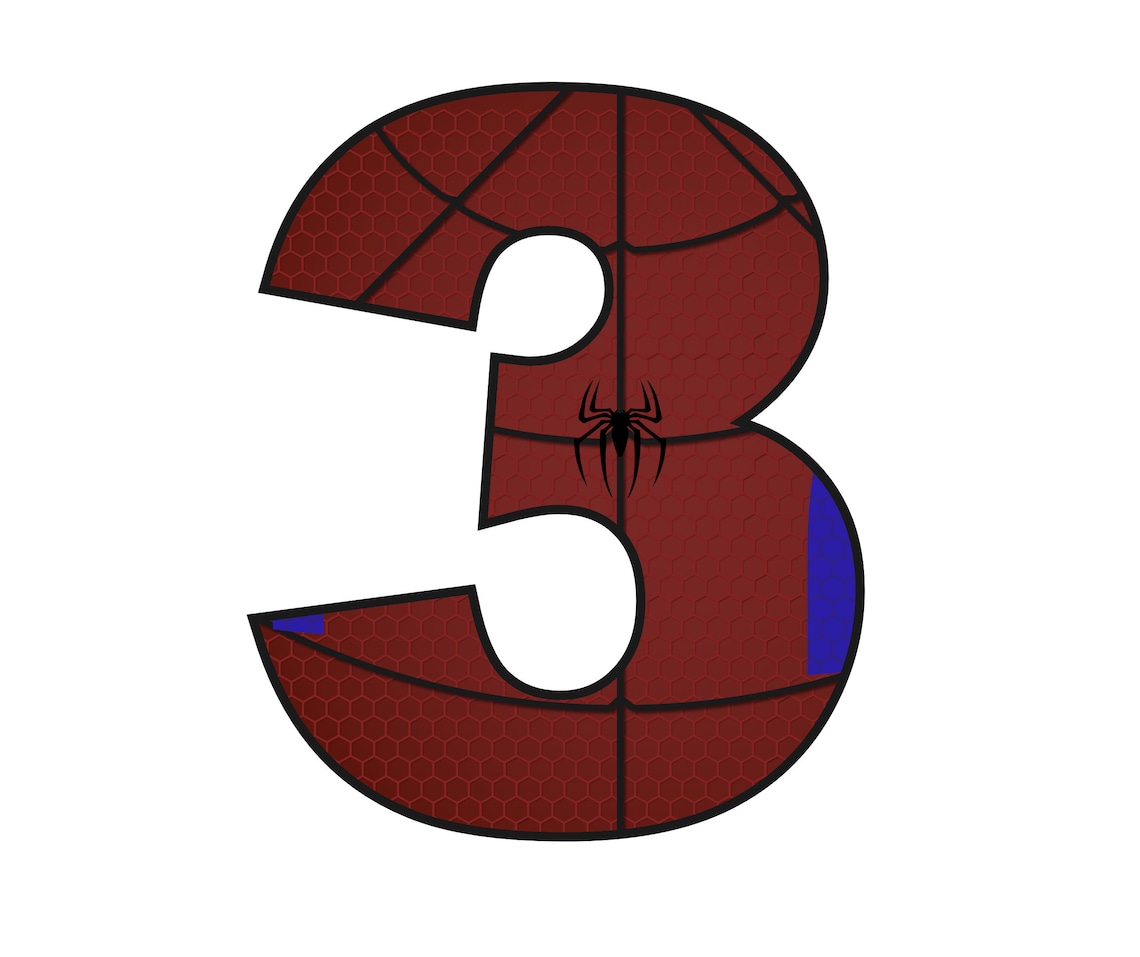 Spider-Man 0-9 Números SVG / Números Spider-Man SVG / Cumpleaños ...