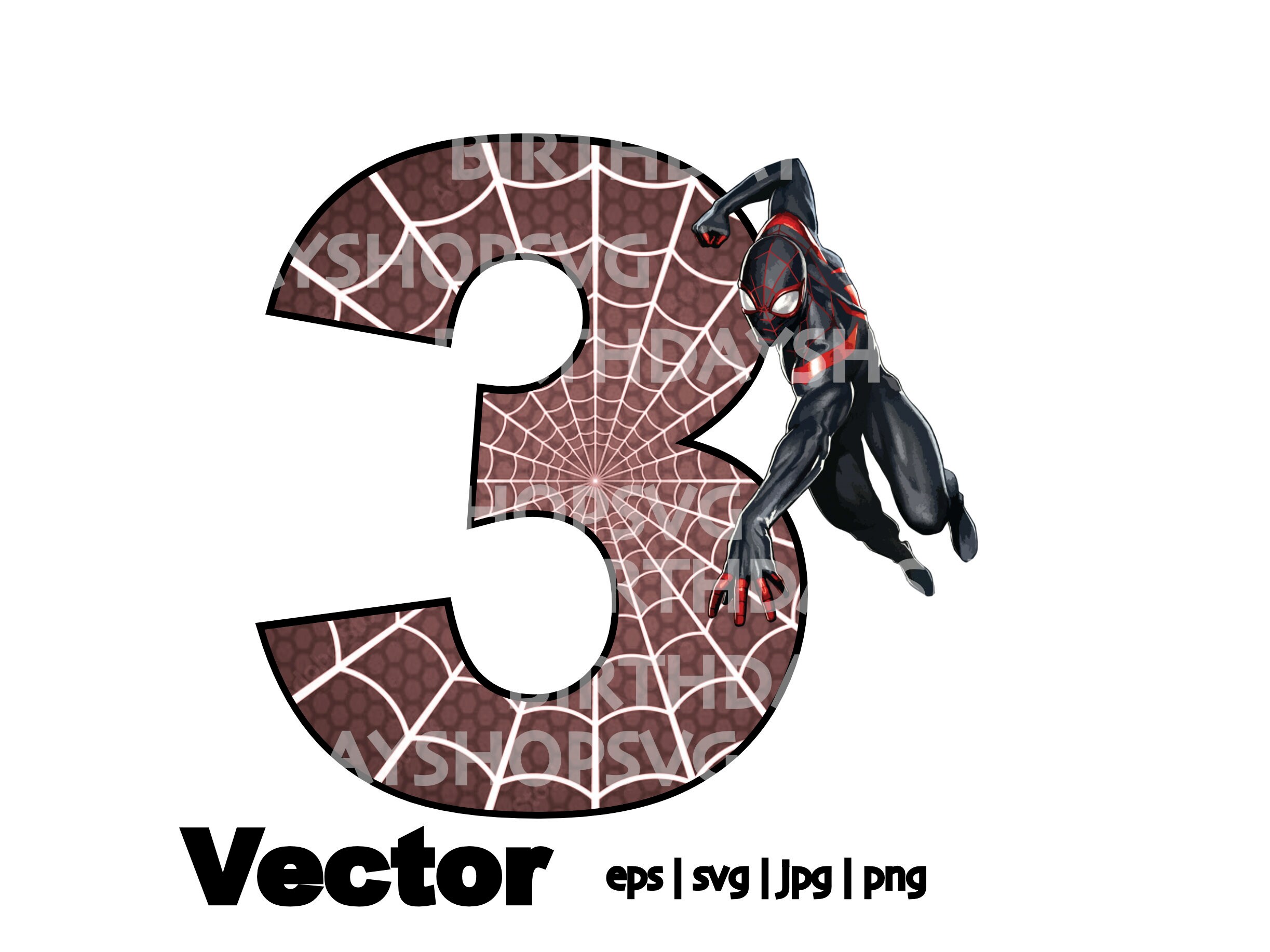 Spider-man 0-9 Numbers Font SVG | Numbers Miles Spider-man SVG ...