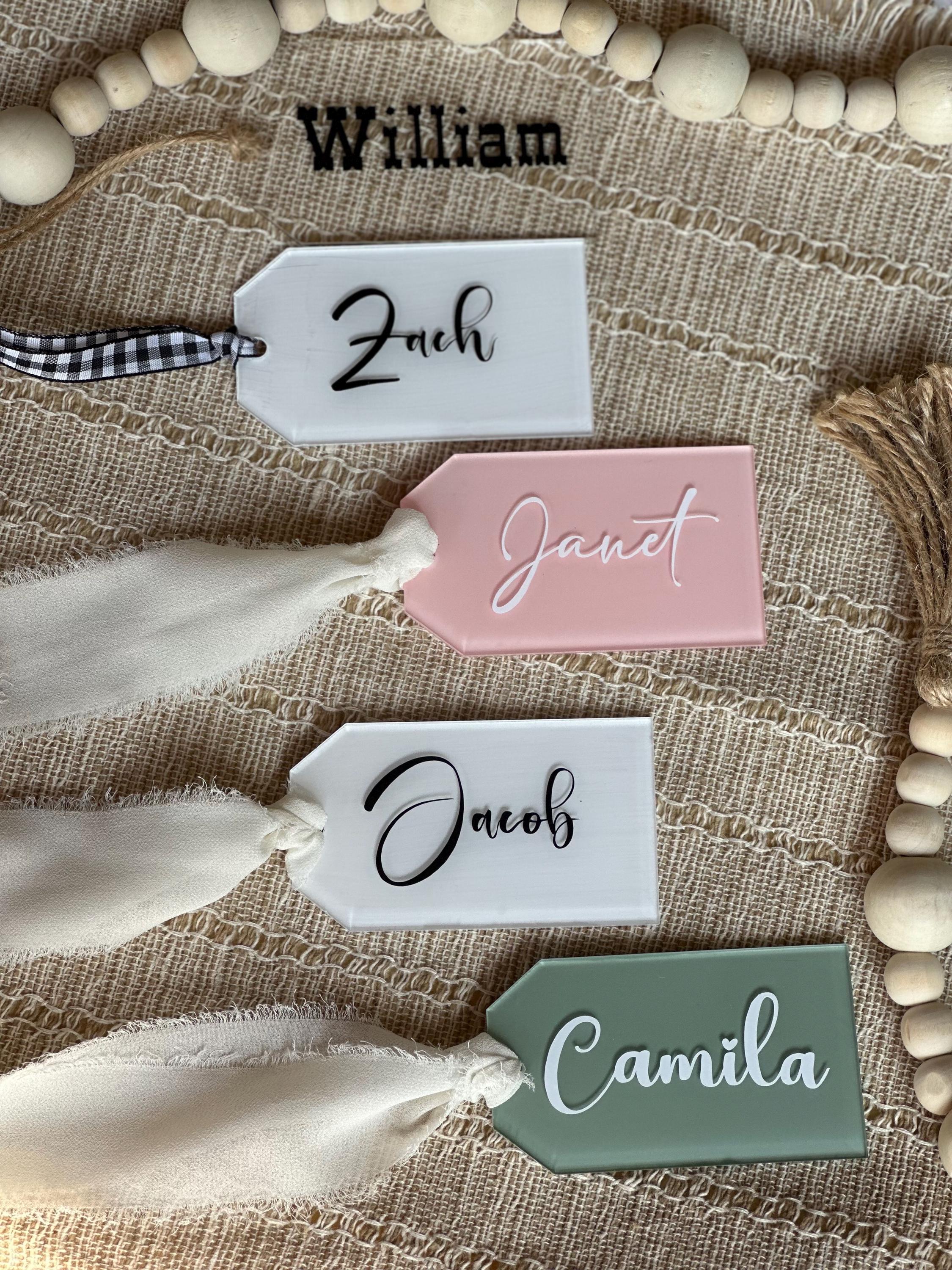 Acrylic Wedding Name Tags, Guest Place Tags, Personalized, Name Tag ...