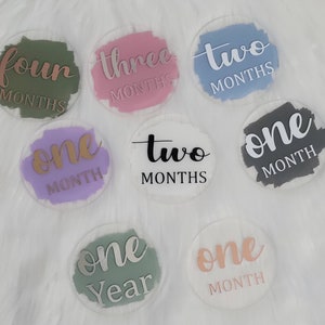 Hand-painted Acrylic Baby Milestone Markers: Newborn Photo Prop - Etsy