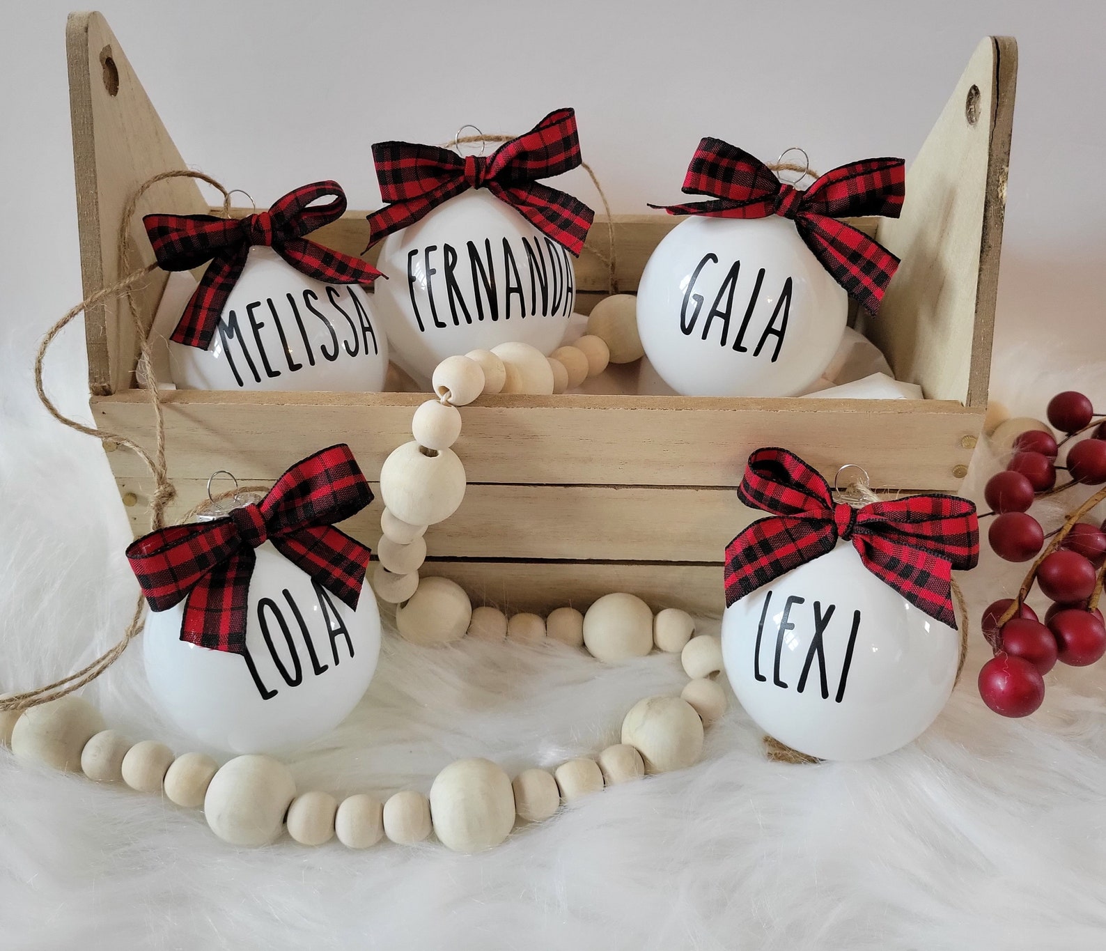 Rae Dunn Inspired Ornament, Christmas Ornament, Farmhouse Ornament ...