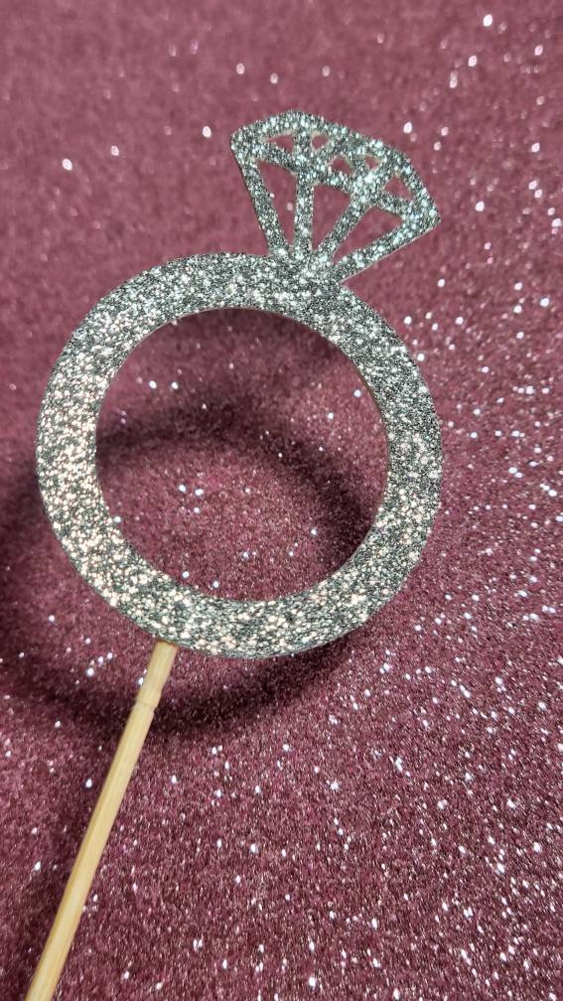 Dimond Ring Cupcake Toppers Engagement Rings Bridal Shower | Etsy