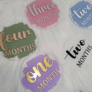 Hand-painted Acrylic Baby Milestone Markers: Newborn Photo Prop - Etsy