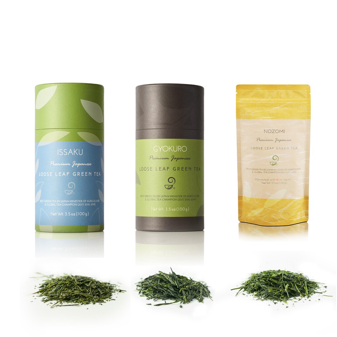 Premium Japanese Sencha Green Tea Set Package for Green Tea Lovers ...