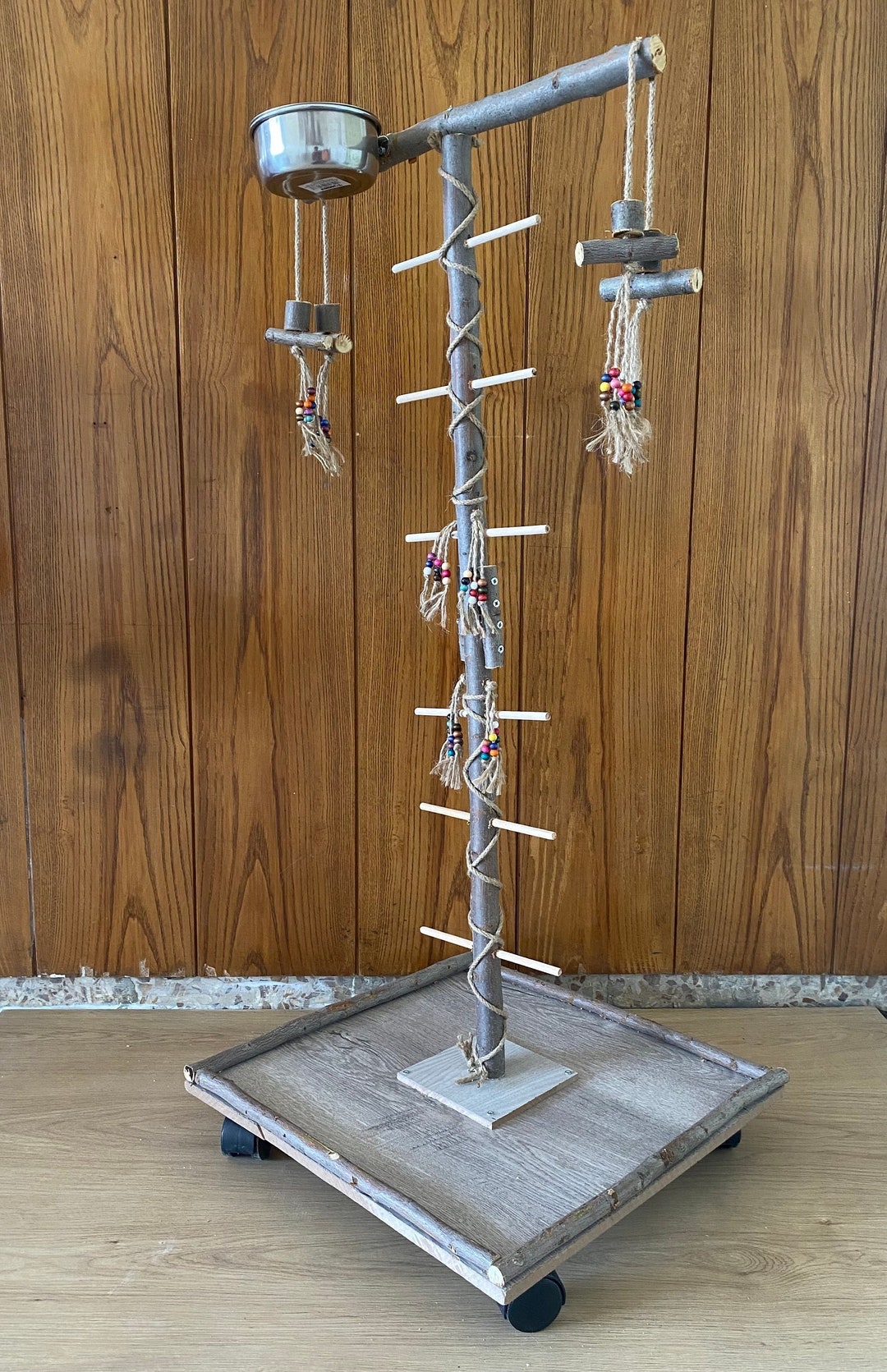 Bird Toys, Bird Play Stand,bird Playground,parrot Perch, Handmade ...