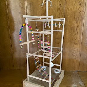 Colorful Bird Playground , Bird Toys, Bird Play Stand , Conure ...