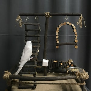 Bird Toys,bird Play Stand, Bird Playground, Parrot Perch, Hand Made ...