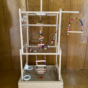 Colorful Bird Playground , Bird Toys, Bird Play Stand , Conure ...