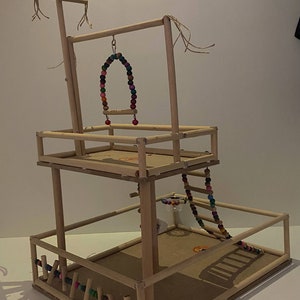 Bird Toys, Bird Play Stand, Bird Playground,parrot Perch, Handmade ...