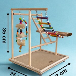 Bird Playpen , Wooden Bird Playground , Handmade Wooden Bird Play Set ...
