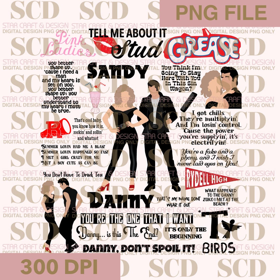 Movie Quotes Design PNG Only, Sandy Movie Quotes PNG ,perfect Gift ...