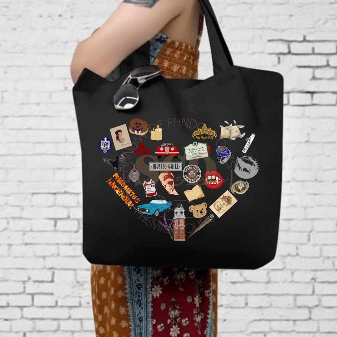 TVD Tote Bag, Vampire Diaries Tote Bag, Christmas Gift , Birthday Gift ...