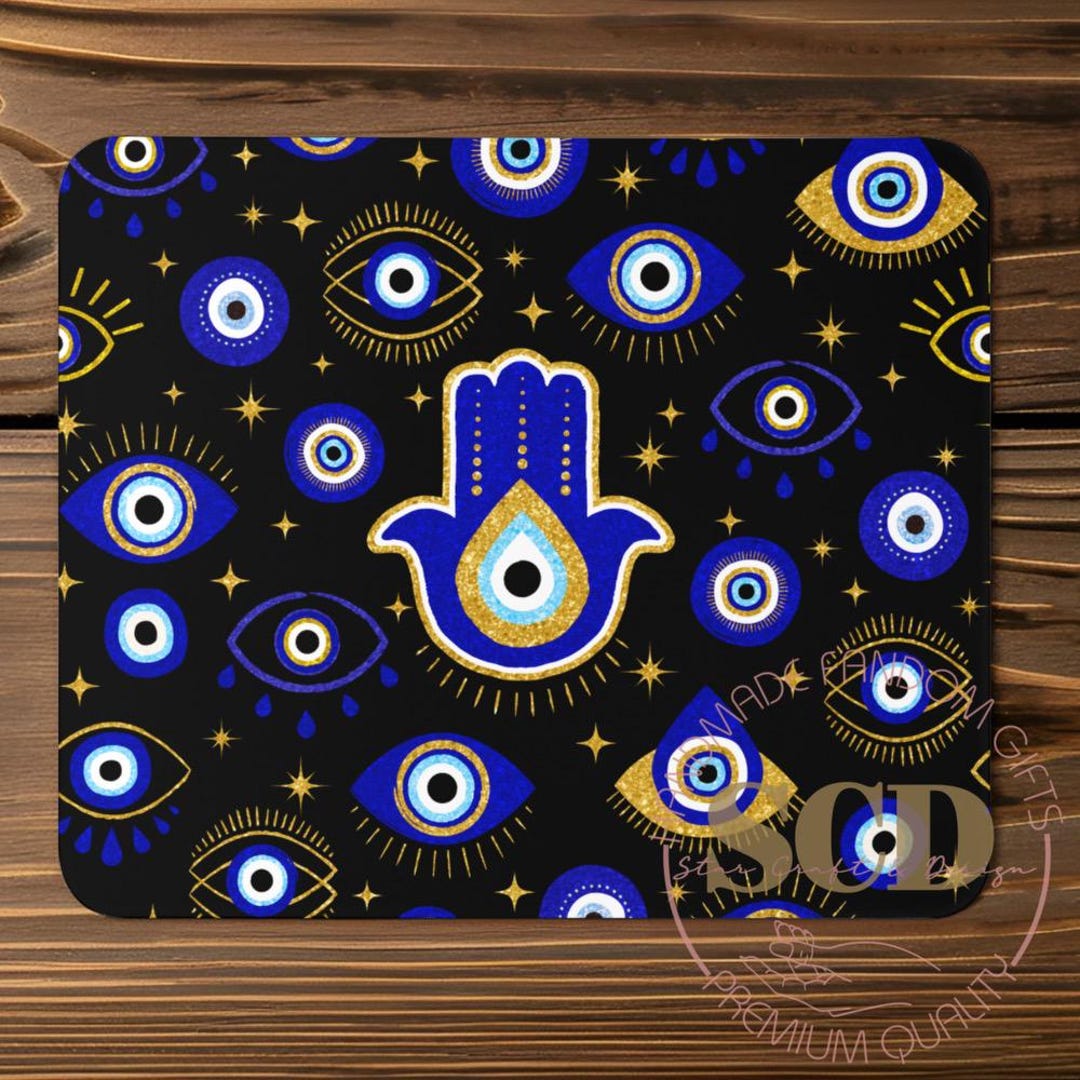 Evil Eye Mouse Pad, Protection Gift, Home and Office Gift, Greek ...