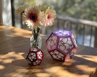 SVG Snowflake Lantern, Dodecahedron, 3D Pentagonal Lantern, Winter ...