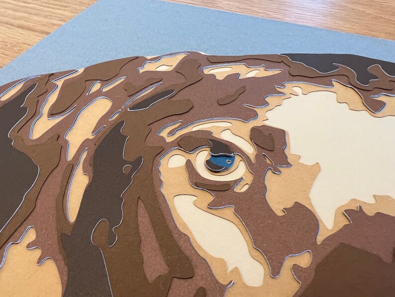 SVG Vizsla Portrait, 3D Paper Layer Shadow Box Template, SVG Digital ...
