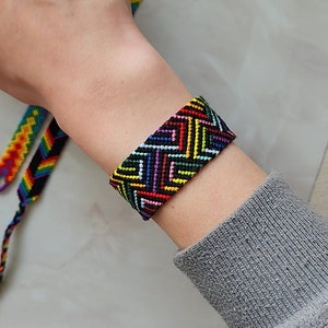 Rainbow Bracelets Friendship Bracelet Handmade Woven Knotted Thread ...