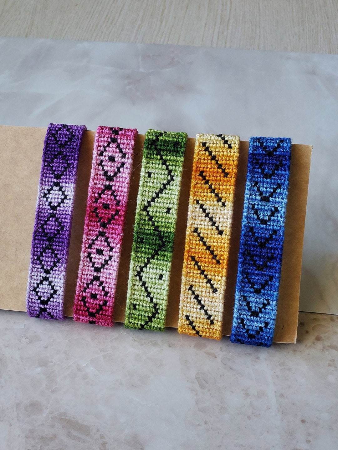 Friendship Bracelets Woven Braided Knotted Wristbands Handmade Alpha ...
