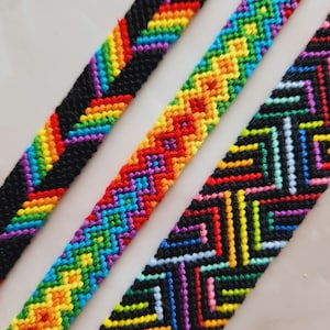 Rainbow Bracelets Friendship Bracelet Handmade Woven Knotted Thread ...