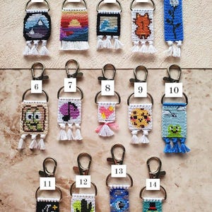 String Keychains Handmade Knotted Woven Braided Accessories Jewelry ...