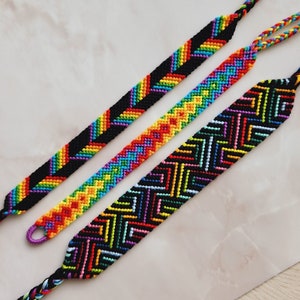Rainbow Bracelets Friendship Bracelet Handmade Woven Knotted Thread ...