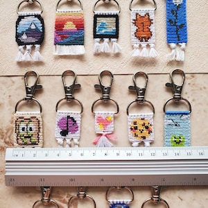 String Keychains Handmade Knotted Woven Braided Accessories Jewelry ...