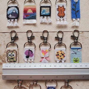 String Keychains Handmade Knotted Woven Braided Accessories Jewelry ...