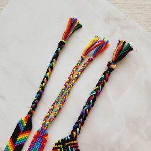 Rainbow Bracelets Friendship Bracelet Handmade Woven Knotted Thread ...