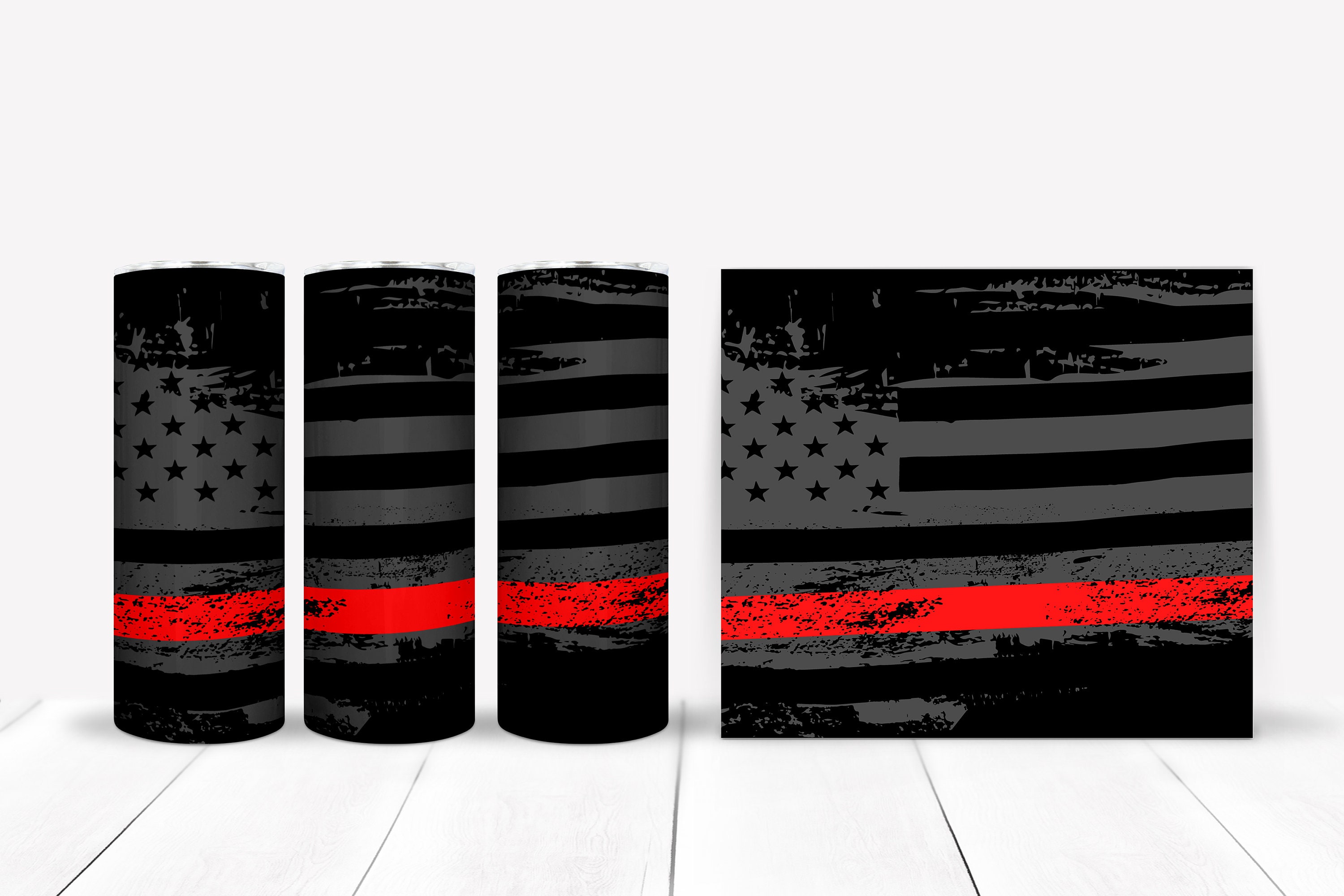 Fireman Redline Flag Sublimation Tumbler - Etsy