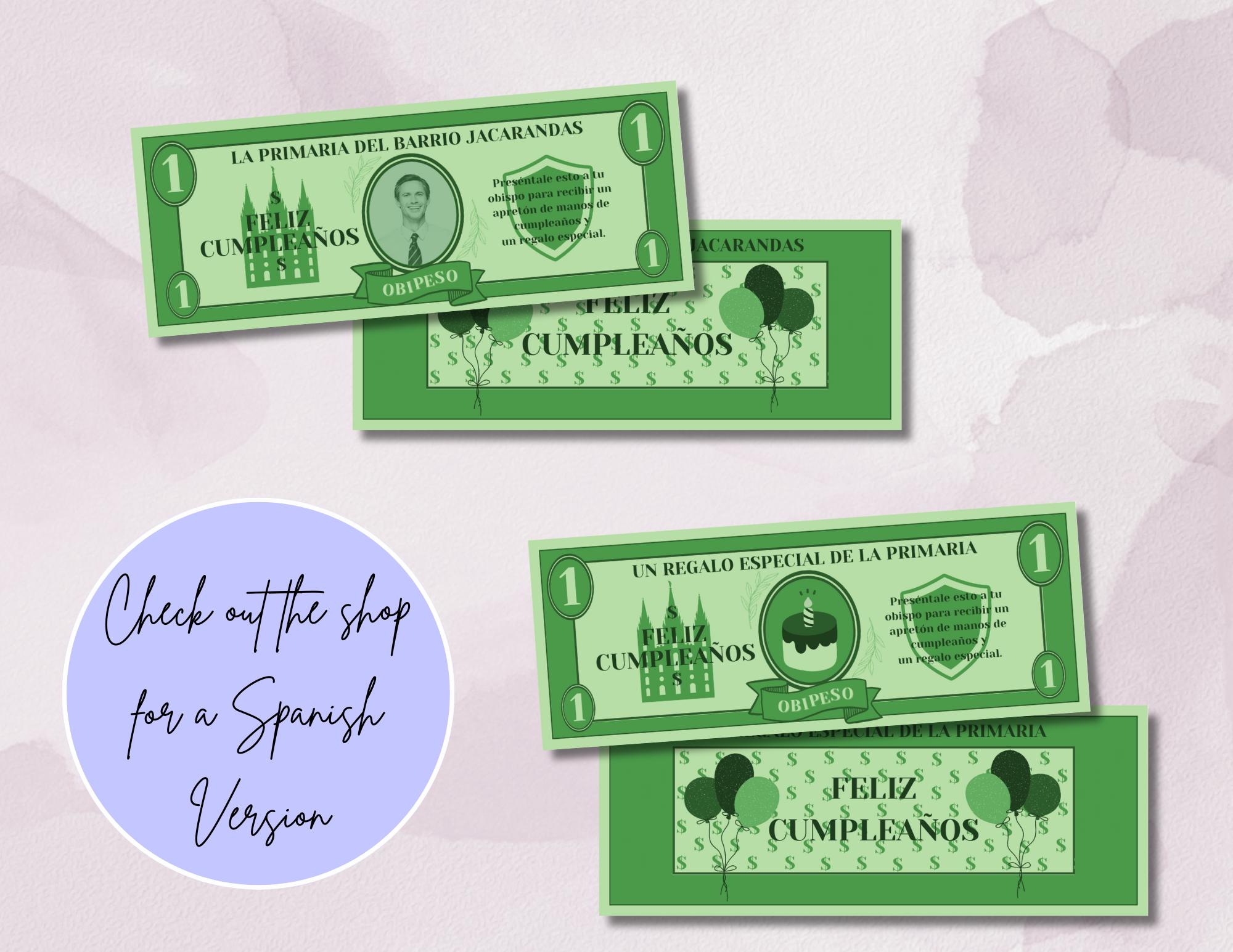 Bishop Buck Printable for LDS Primary | Birthday Gift Coupon ...