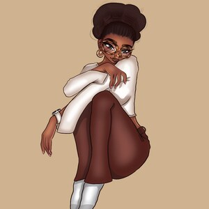Custom Portrait - Semi-realistic Type + Base Color and Shadow - Etsy