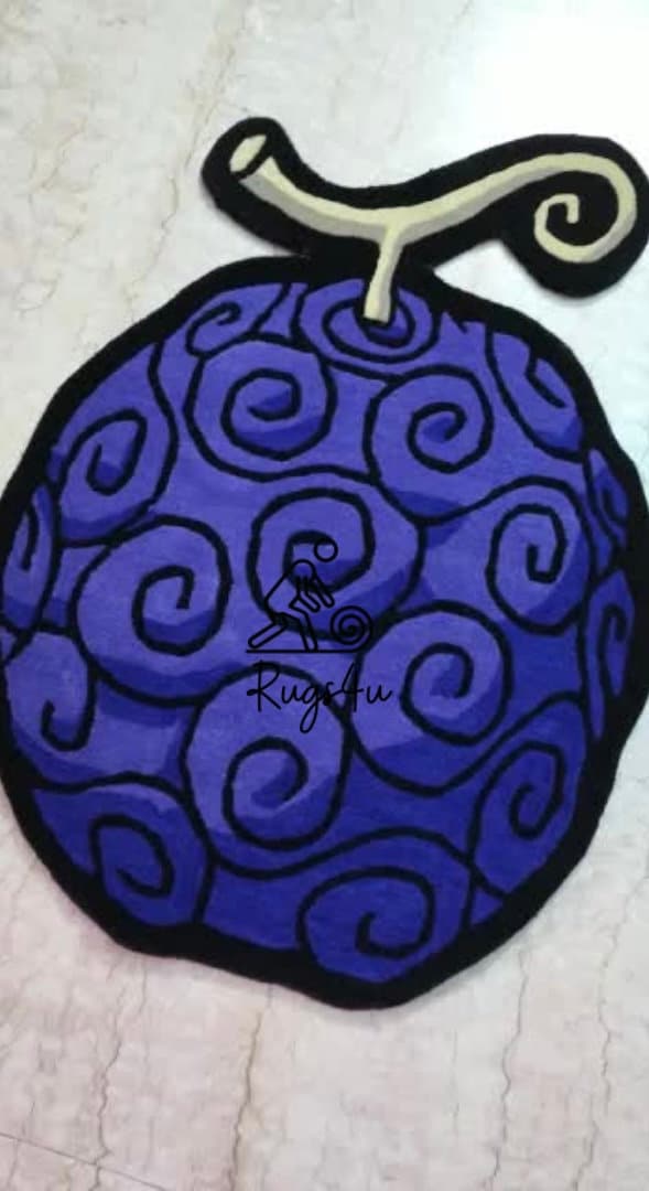PURPLE DEVIL FRUIT Rug/ Home Decor/ Kids Friendly Rug/ Gift Ideas / 3 X ...