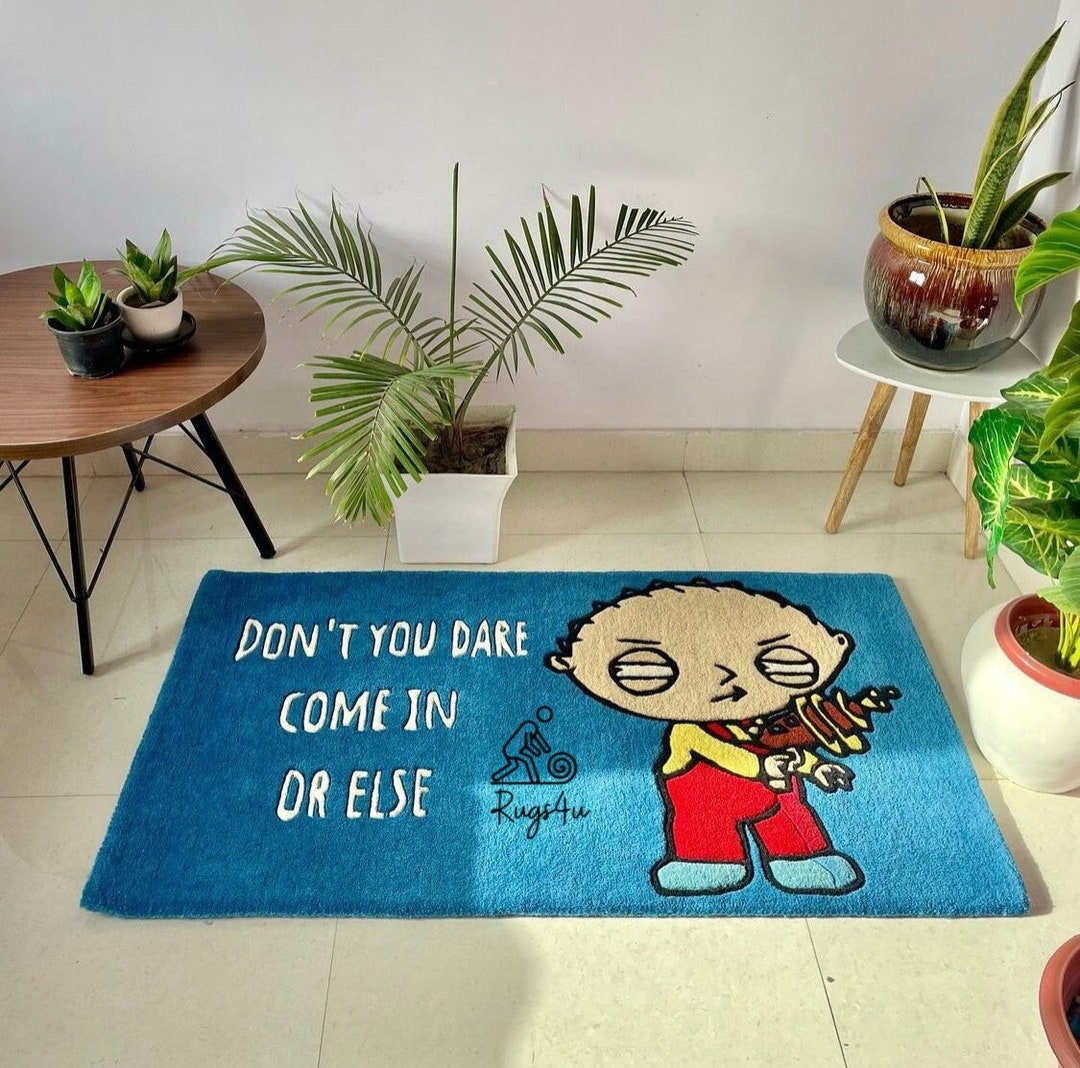 CUSTOM CARTOON RUG / Fathers Day Gift / Rugs for Kids / Hypebeast ...