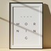 Modern Good Morning Typography Printable Wall Art, Wall Decor ...