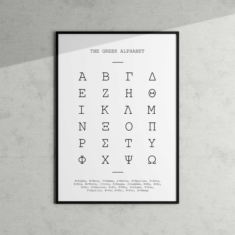Uppercase Serif Greek Alphabet, Printable Downloads, Classroom Wall ...