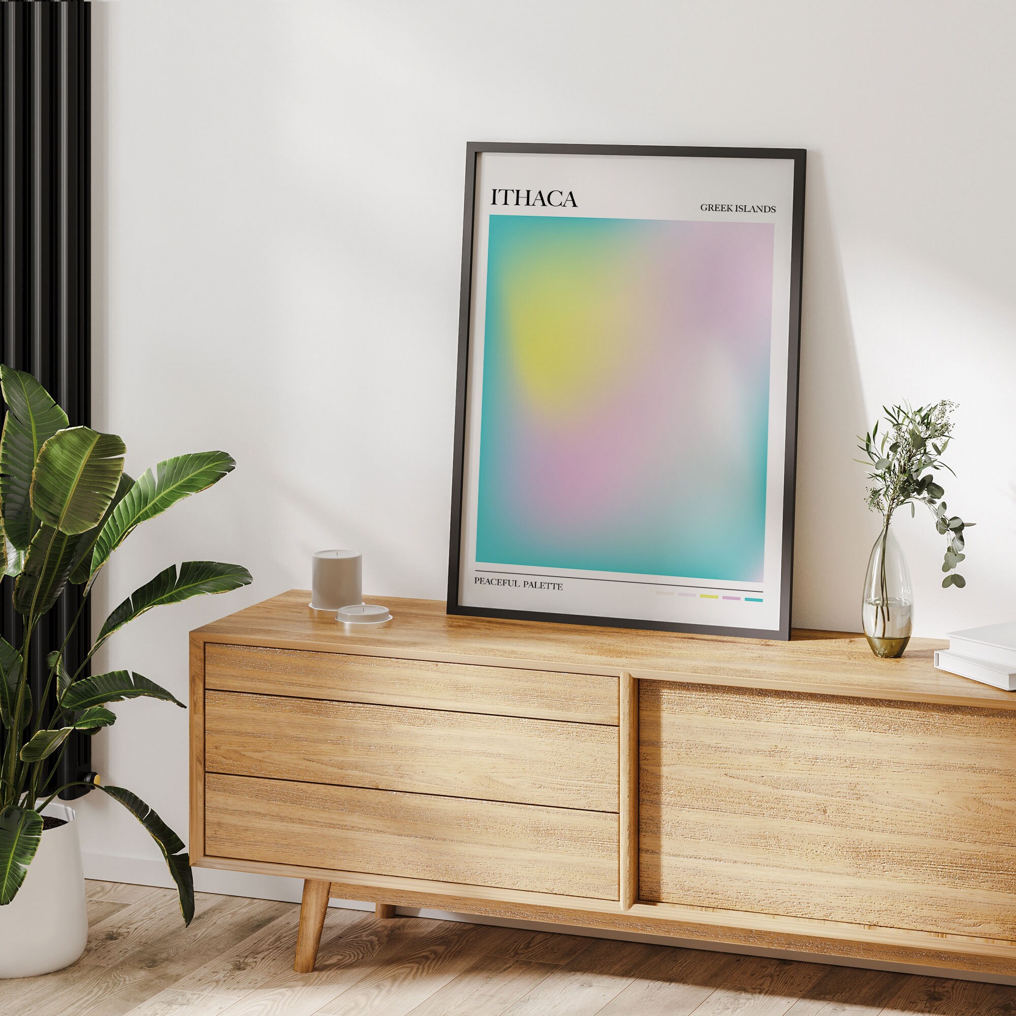 Colourful Gradient Poster, Ithaca Peaceful Palette, Contemporary Wall ...