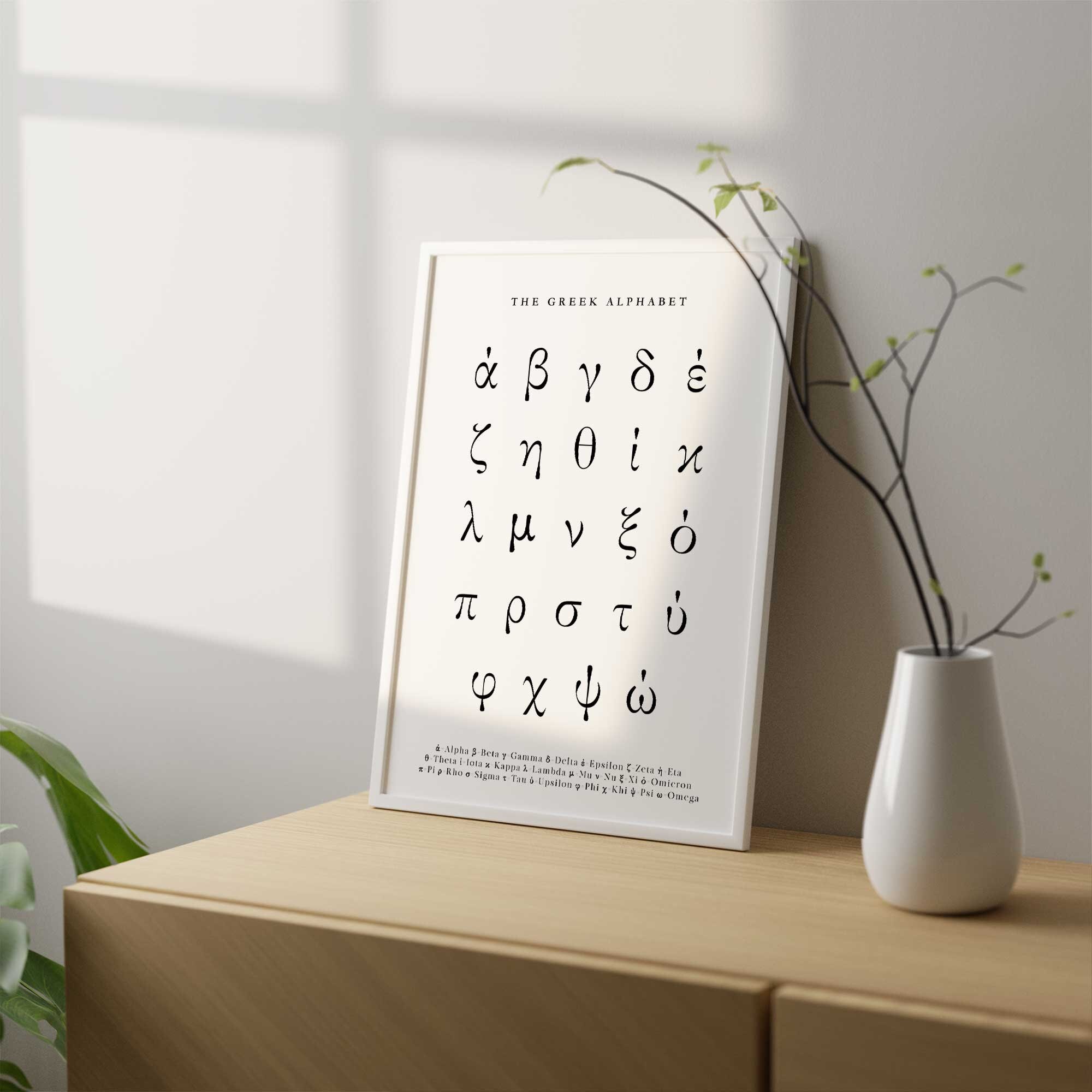 The Greek Alphabet Printable Wall Decor, Digital Art, Classroom Wall ...