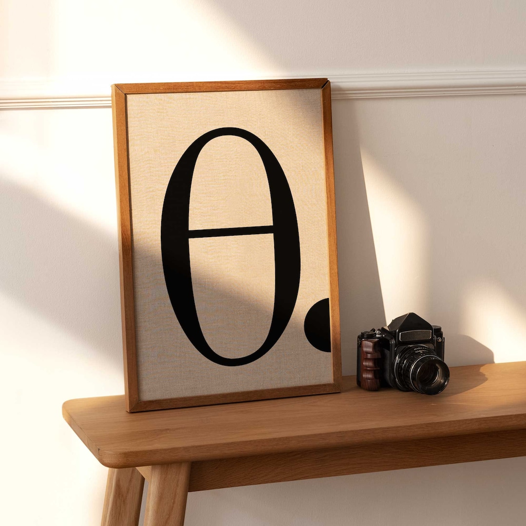 Theta Θήτα Greek Letter Printable Wall Art, Digital Art, Classroom Wall ...