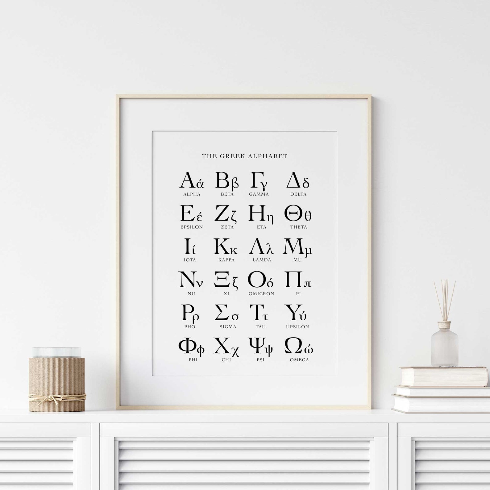 Classic Greek Alphabet Printable Wall Decor, Digital Art, Classroom ...