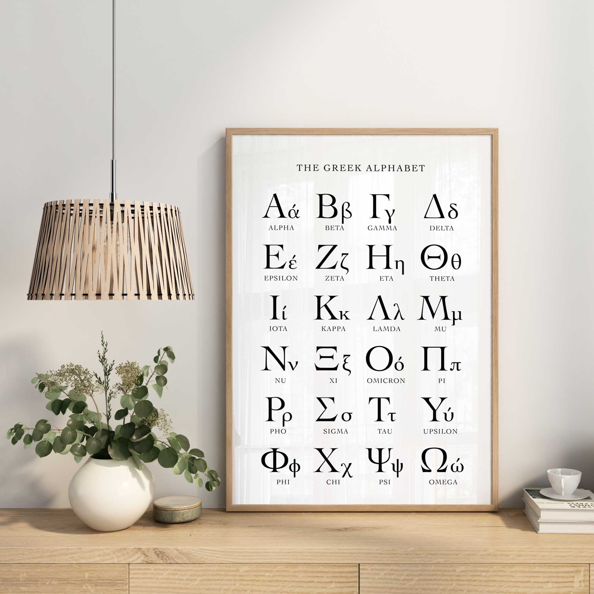 Classic Greek Alphabet Printable Wall Decor, Digital Art, Classroom ...