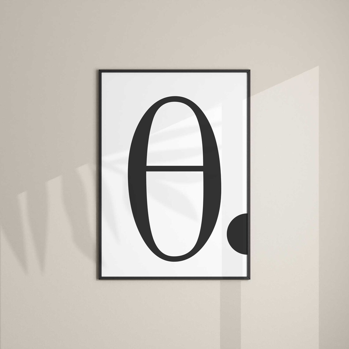 Theta Θήτα Greek Letter Printable Wall Art, Digital Art, Classroom Wall ...