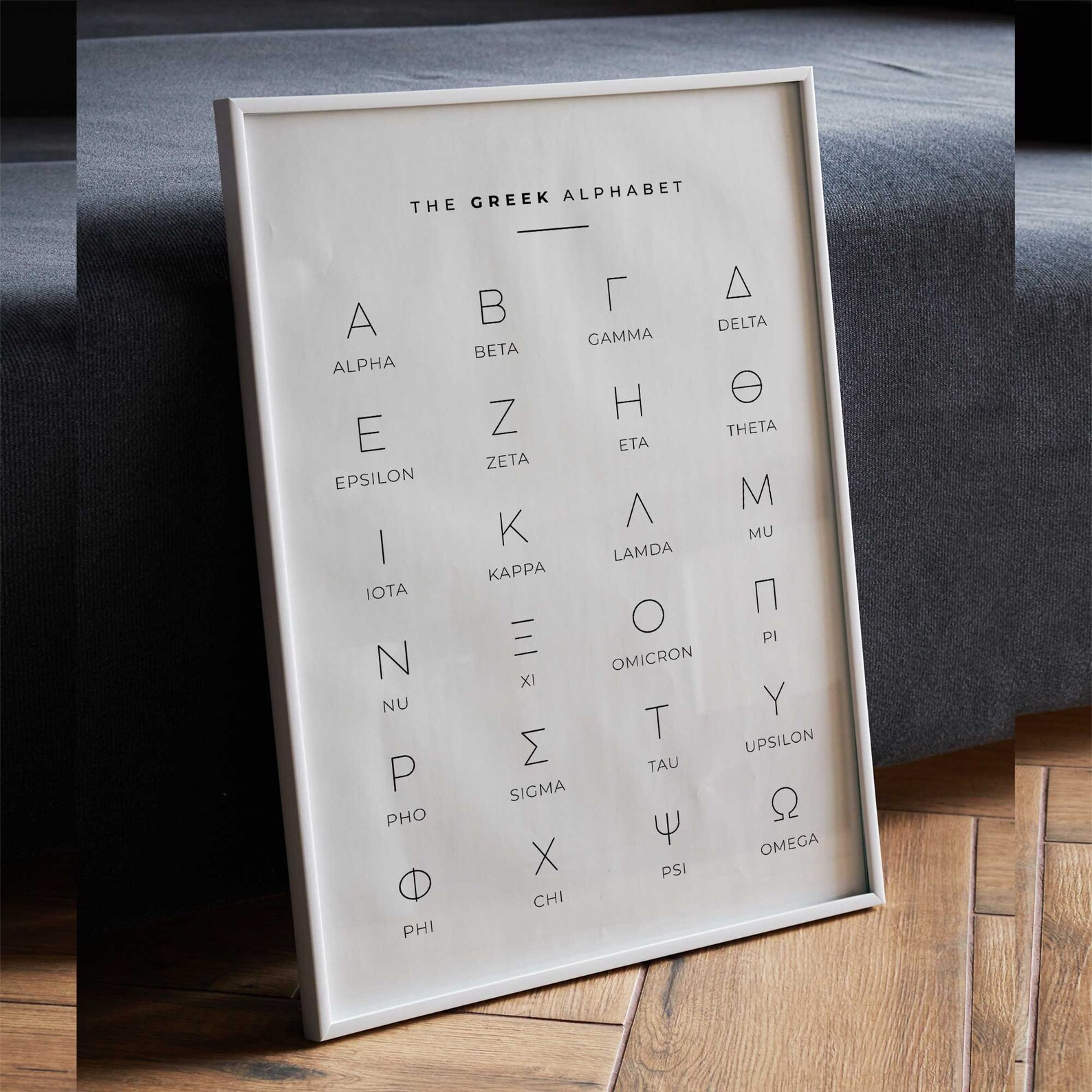 Uppercase Modern Greek Alphabet, Printable Wall Decor, Classroom Wall ...