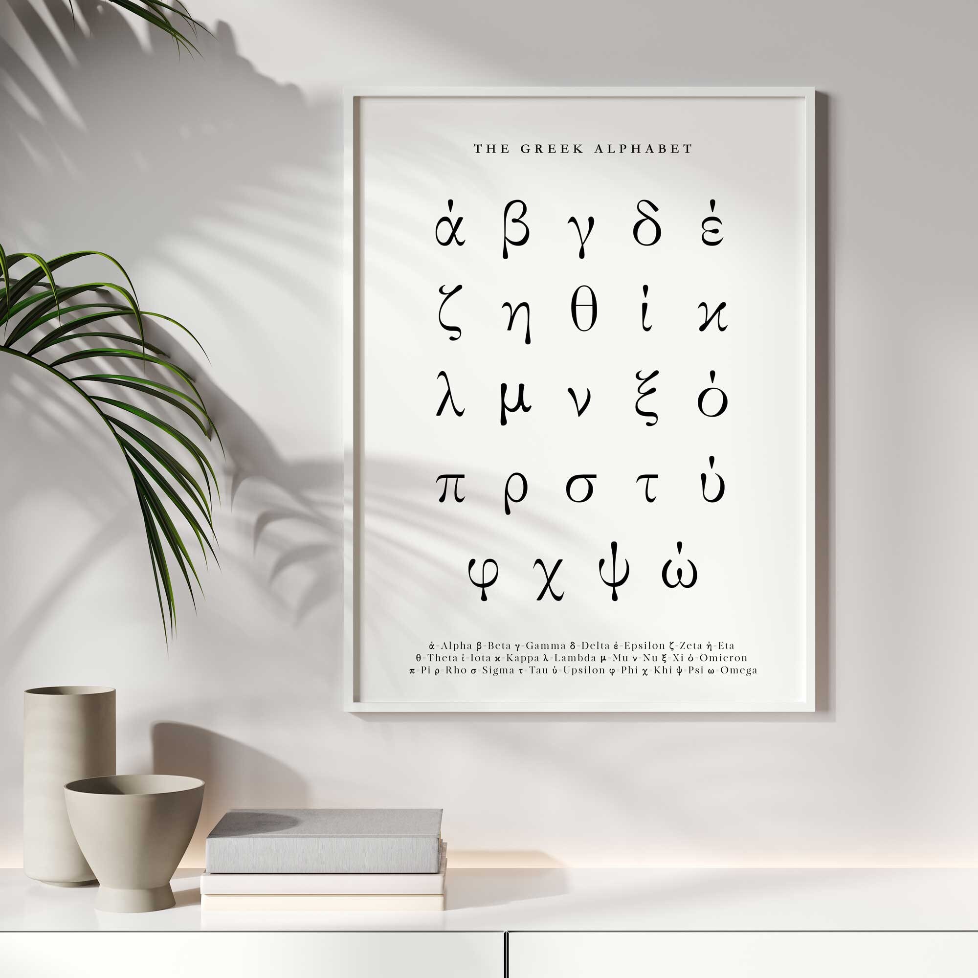 The Greek Alphabet Printable Wall Decor, Digital Art, Classroom Wall ...