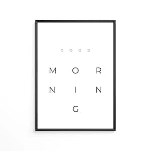 Modern Good Morning Typography Printable Wall Art, Wall Decor ...