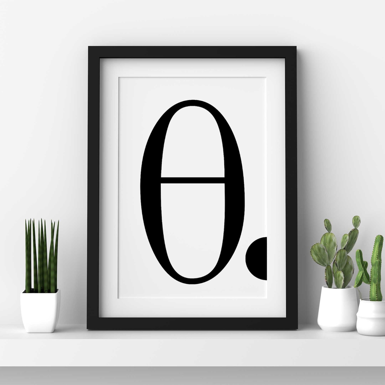 Theta Θήτα Greek Letter Printable Wall Art, Digital Art, Classroom Wall ...