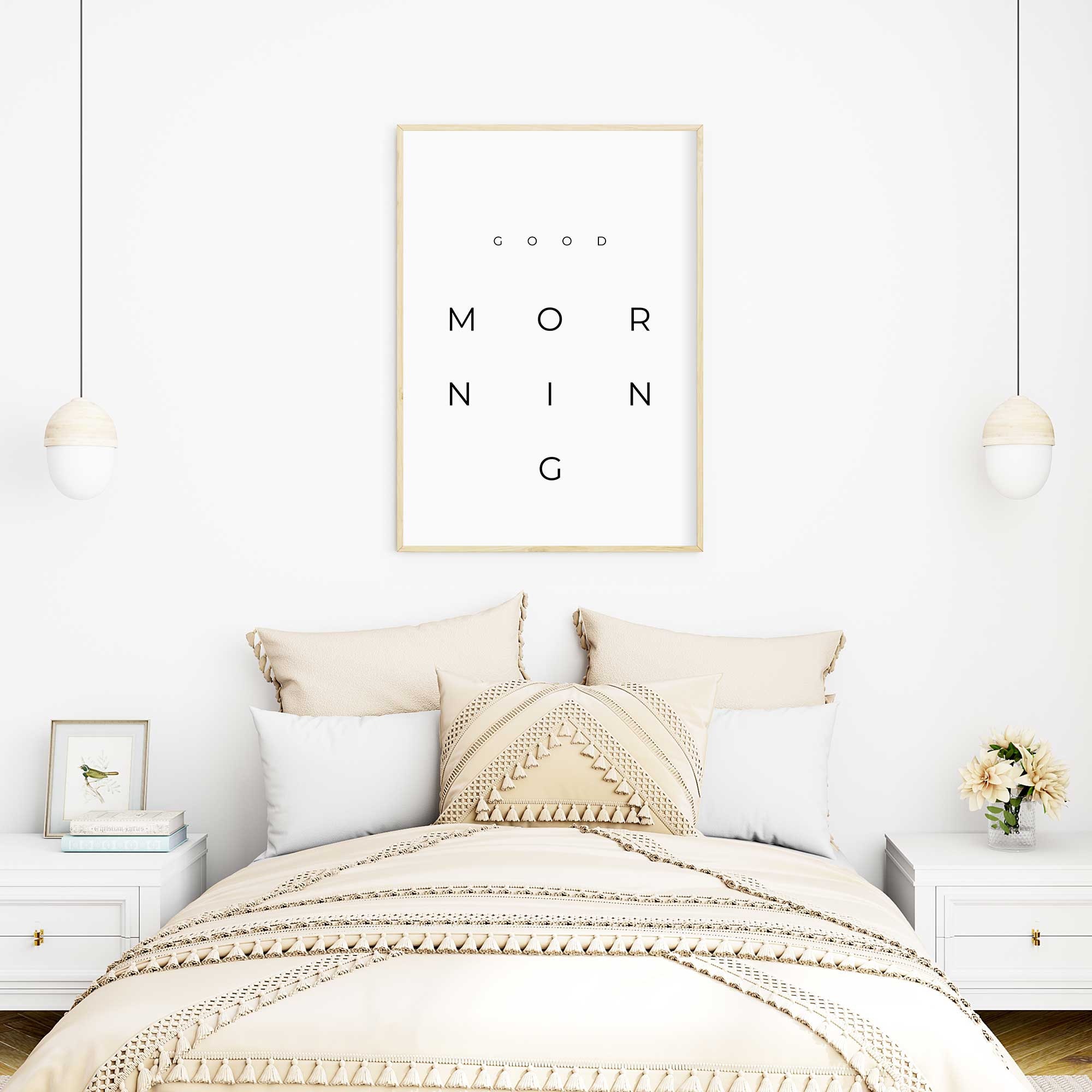 Modern Good Morning Typography Printable Wall Art, Wall Decor ...