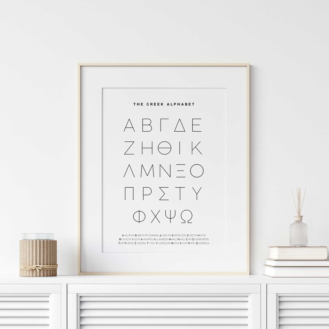 Minimal Greek Alphabet Printable Wall Decor, Digital Art, Classroom ...